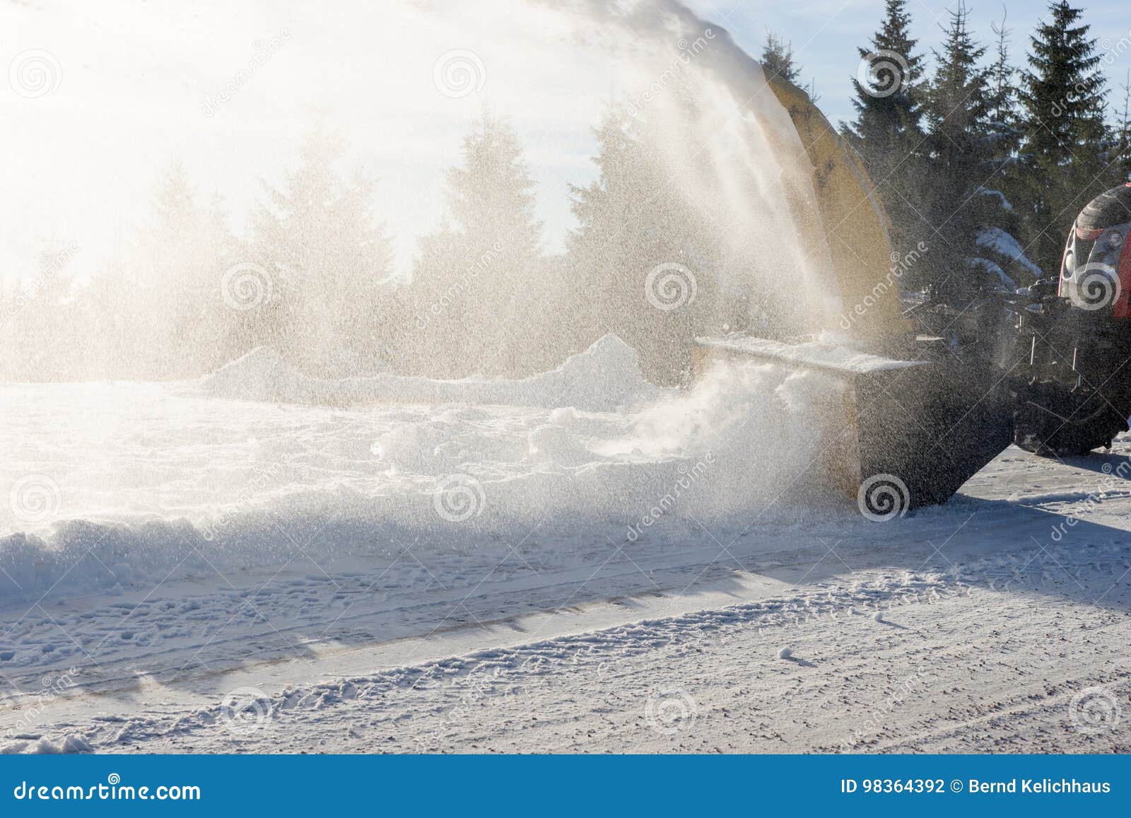Snow Removal Machine in Action Stock Photo - Image of snowfall ...