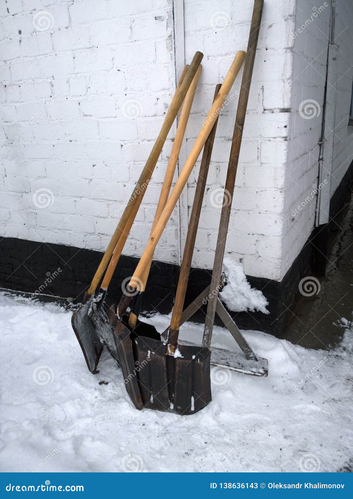 Snow removal tool stock image. Image of prepared, outdoor - 138636143