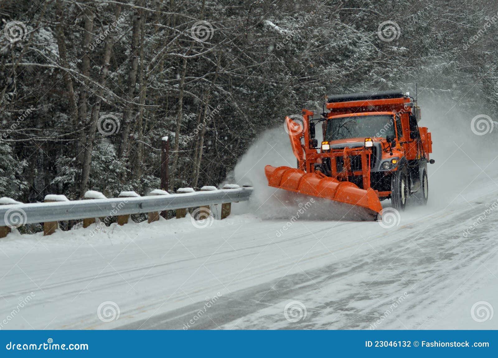 Snow Removal Vehicle Removing Snow after Blizzard Stock Photo - Image ...