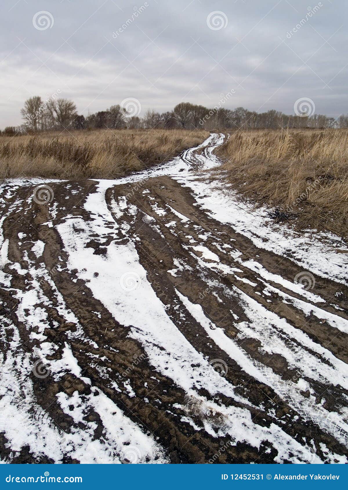 Snow road stock image. Image of land, panoramic, remote - 12452531