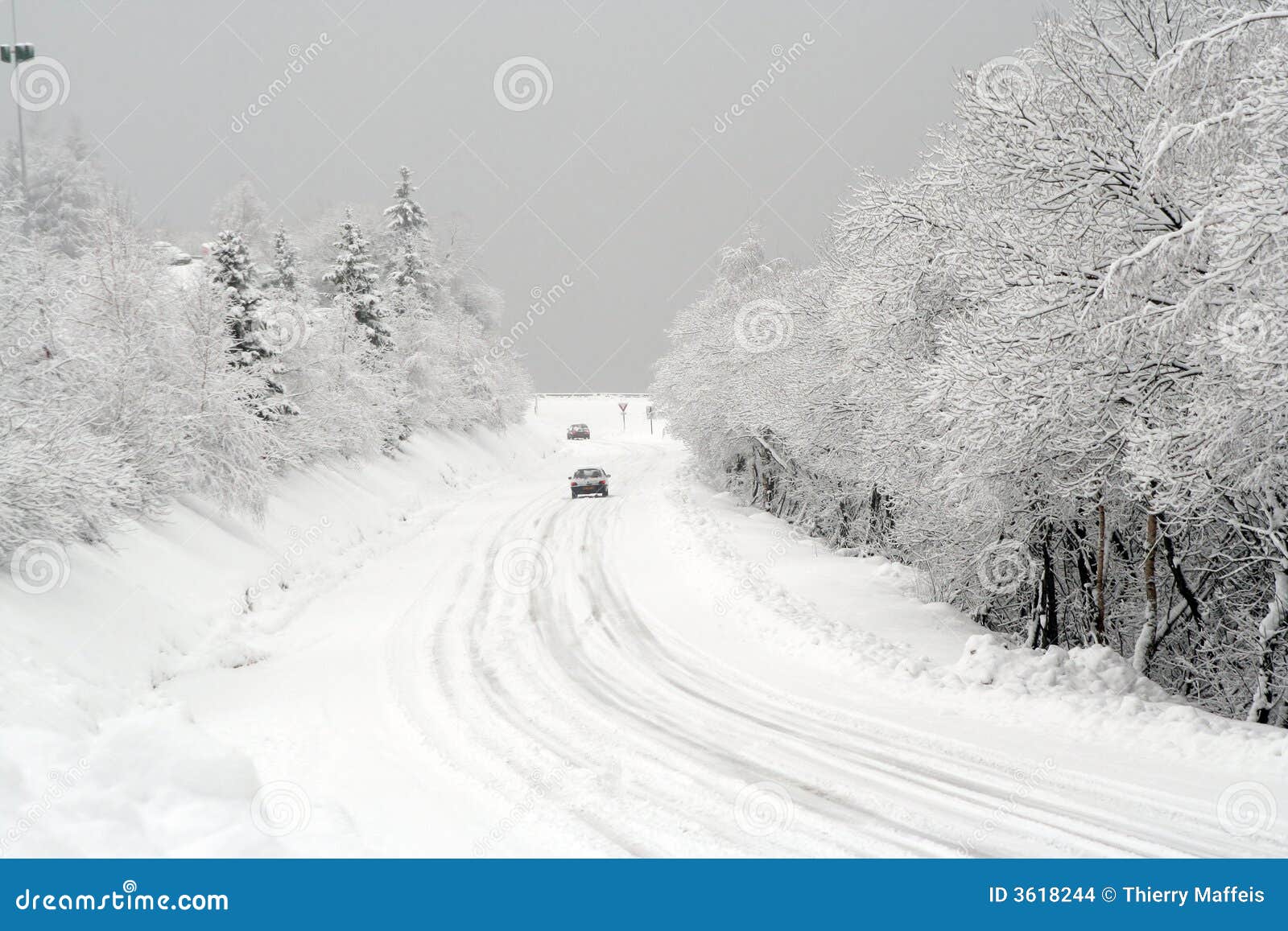 Snow on the road stock photo. Image of drift, traffic - 3618244