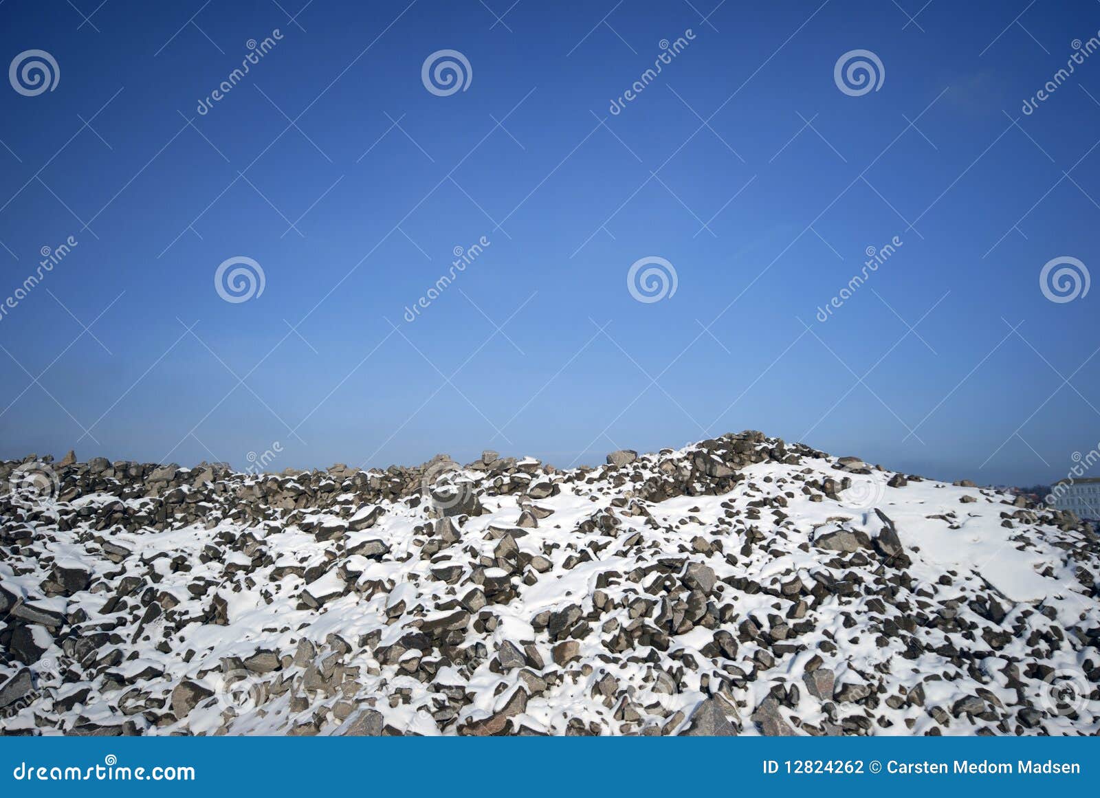 Snow on rocks stock photo. Image of blue, stone, hill - 12824262