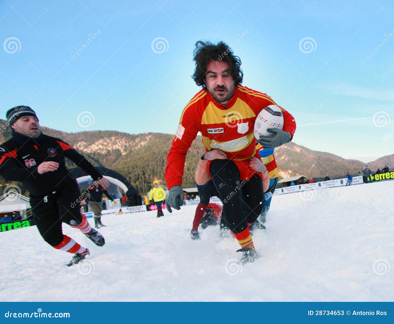 SNOW RUGBY INTERNATIONAL TARVISIO Editorial Stock Photo - Image of ...