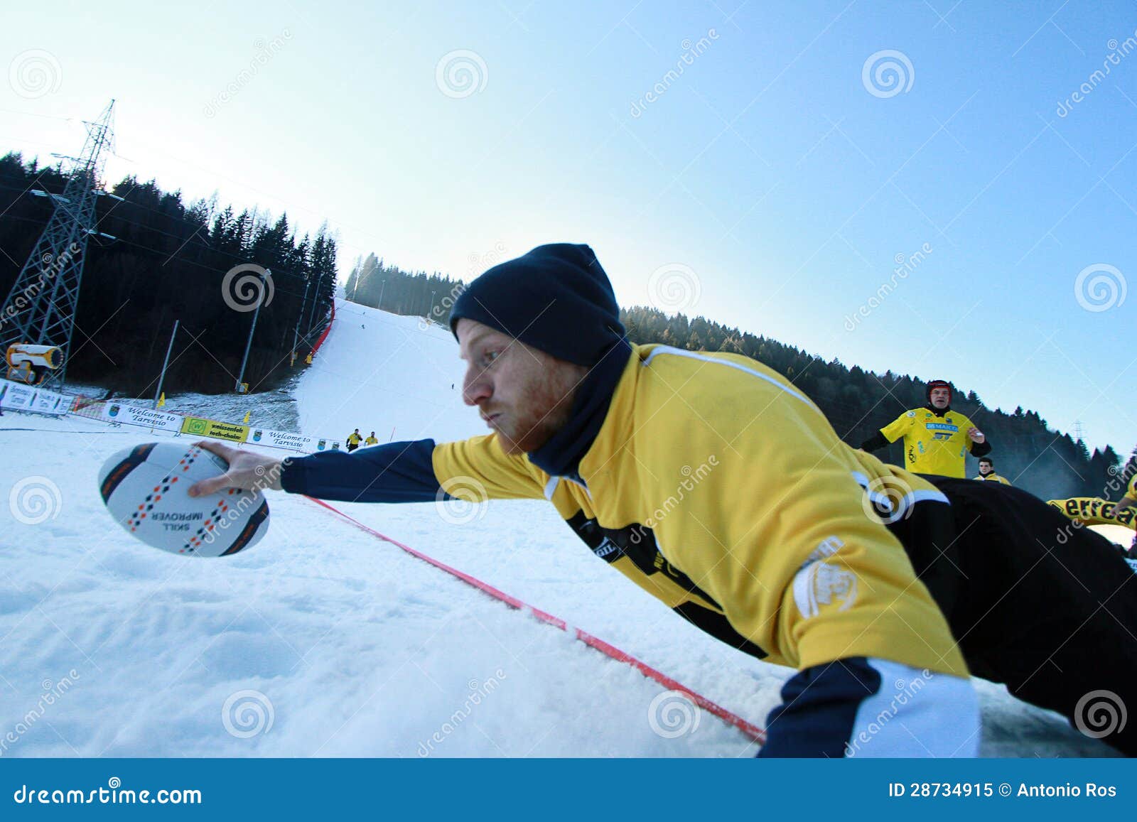 SNOW RUGBY INTERNATIONAL TARVISIO Editorial Image - Image of ...