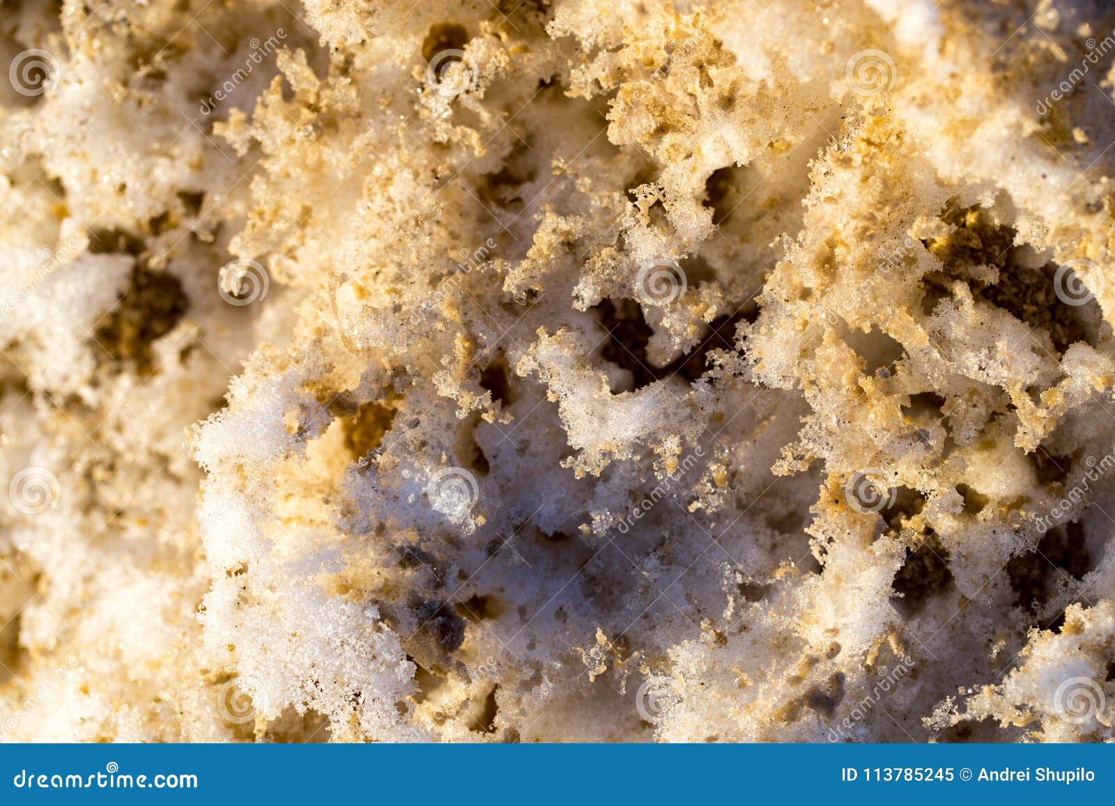Snow with Sand As an Abstract Background Stock Image - Image of closeup ...