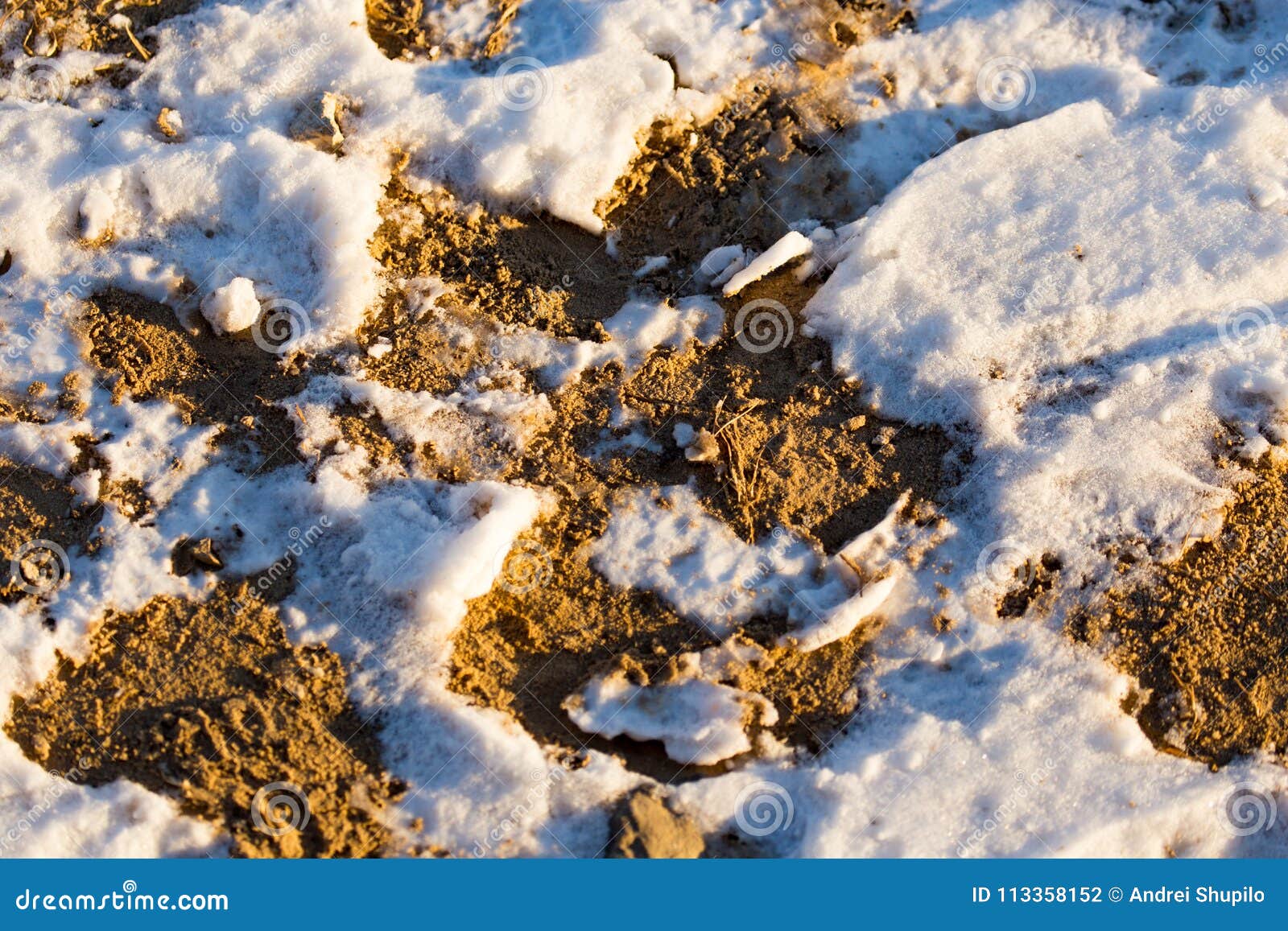 Snow with Sand As an Abstract Background Stock Photo - Image of outdoor ...