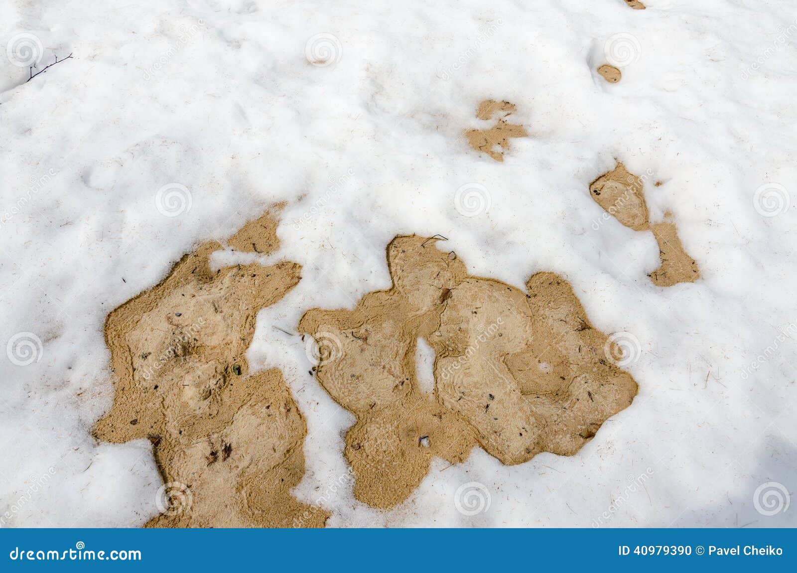 Snow on sand stock photo. Image of landscape, natural - 40979390