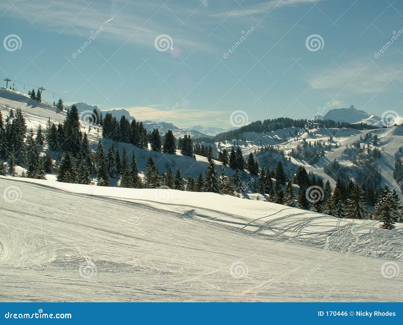 Snow Scene stock photo. Image of vacation, piste, skiing - 170446