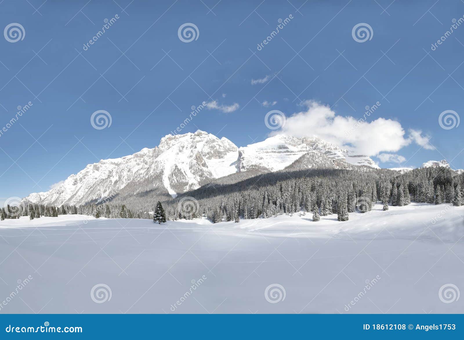 Snow scene panorama stock photo. Image of clear, rock - 18612108