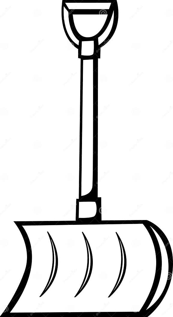 Snow Shovel Vector Illustration Stock Vector - Illustration of tool ...