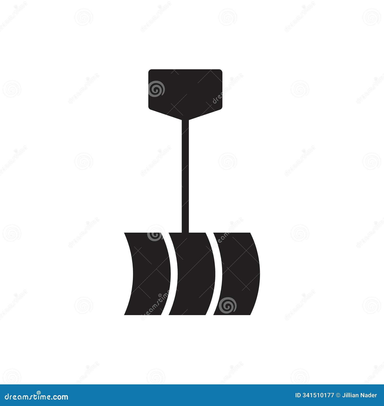 Snow Showel Icon Flat Line Illustration Stock Illustration ...