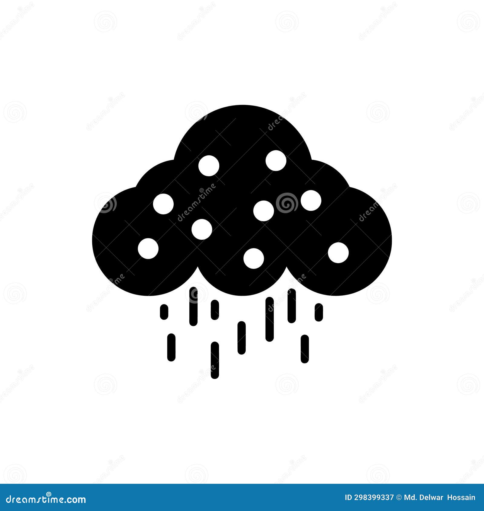 Snow showers icon stock vector. Illustration of icon - 298399337