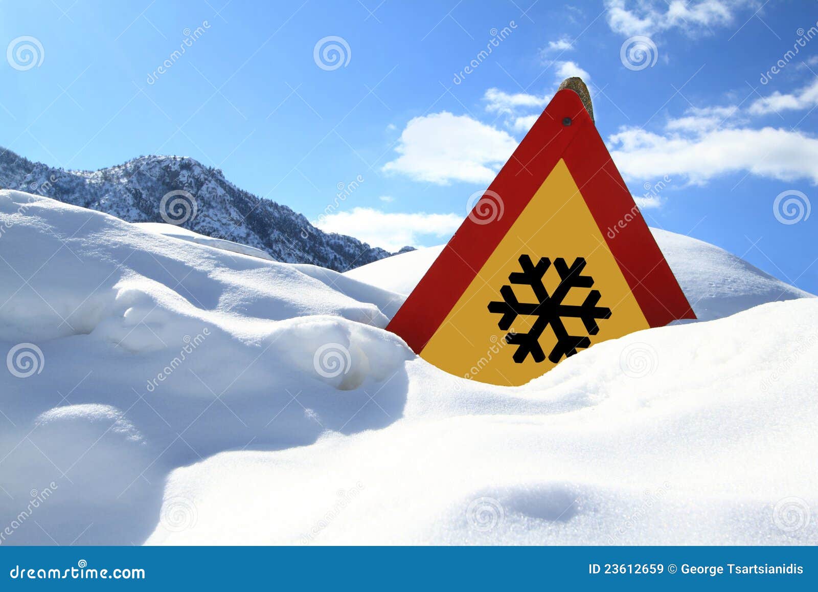 Snow sign stock image. Image of holiday, landscape, snowflakes - 23612659