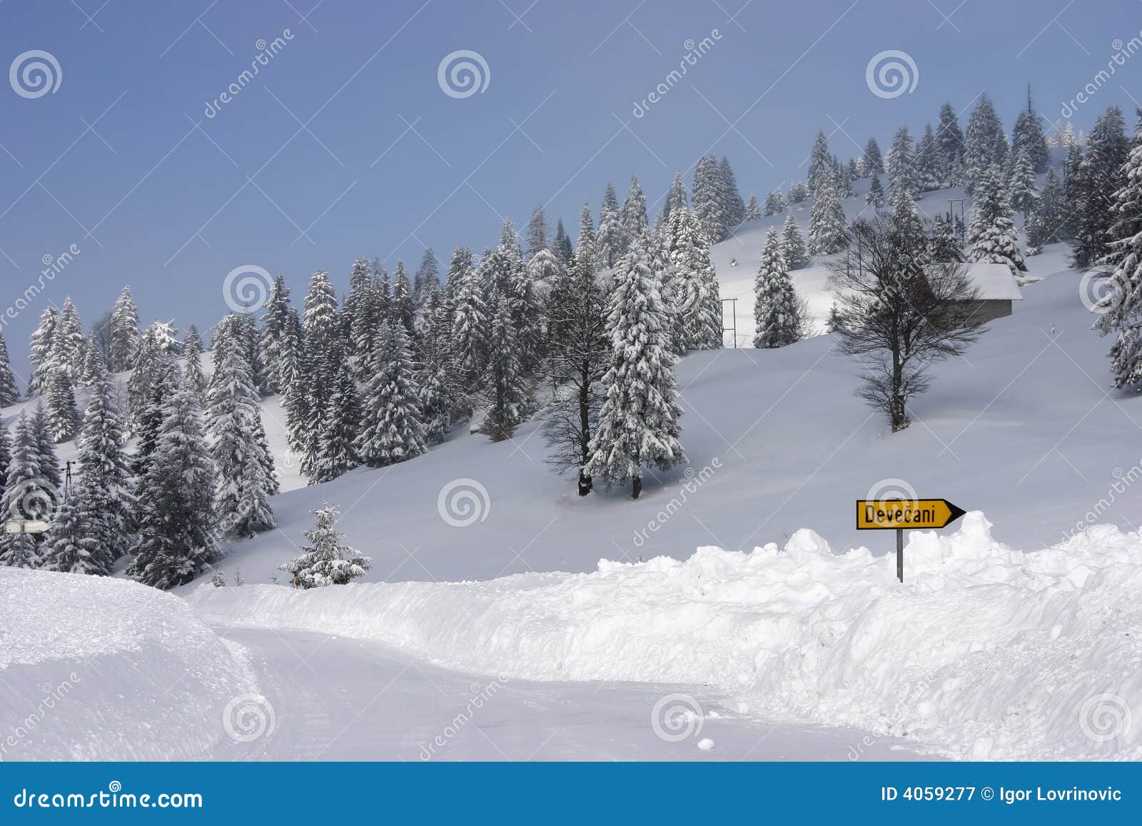 Snow sign stock image. Image of snow, devecani, mounts - 4059277