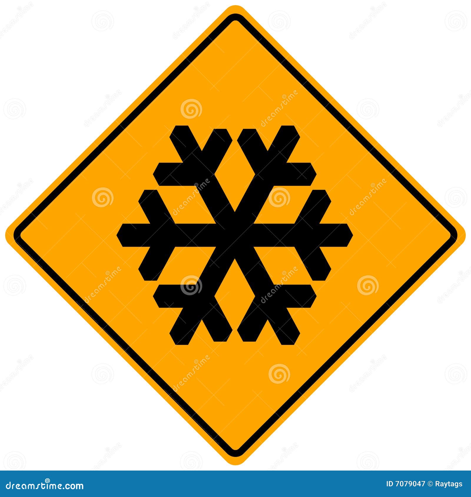 Snow Sign stock illustration. Illustration of dangerous - 7079047