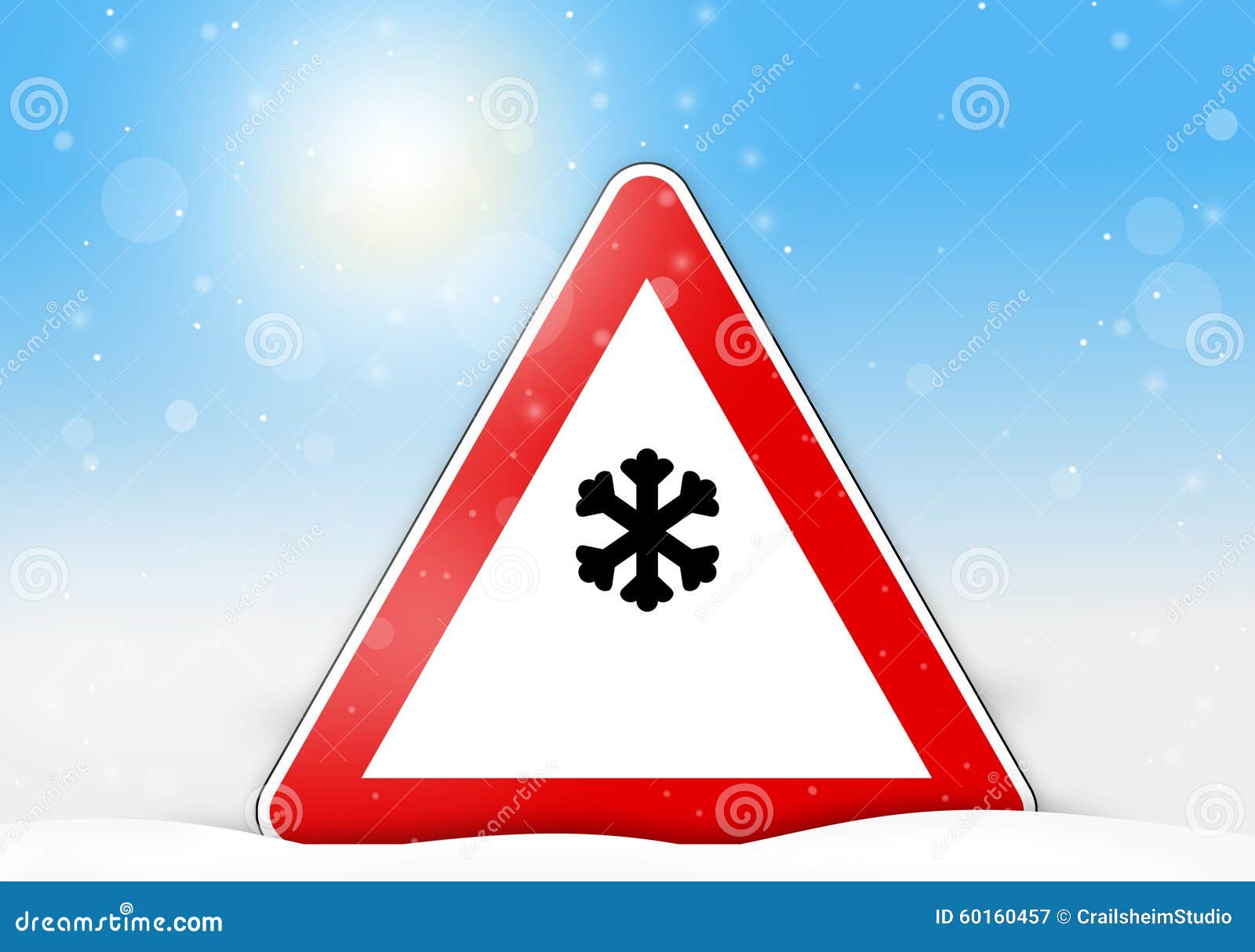 Snow sign stock illustration. Illustration of problem - 60160457