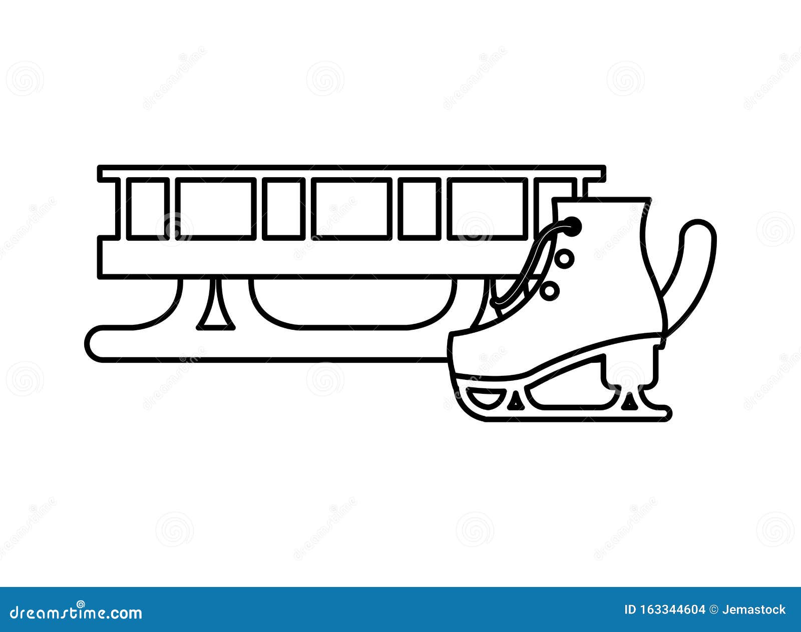 Snow Skate Sport Isolated Icon Stock Vector - Illustration of cold ...