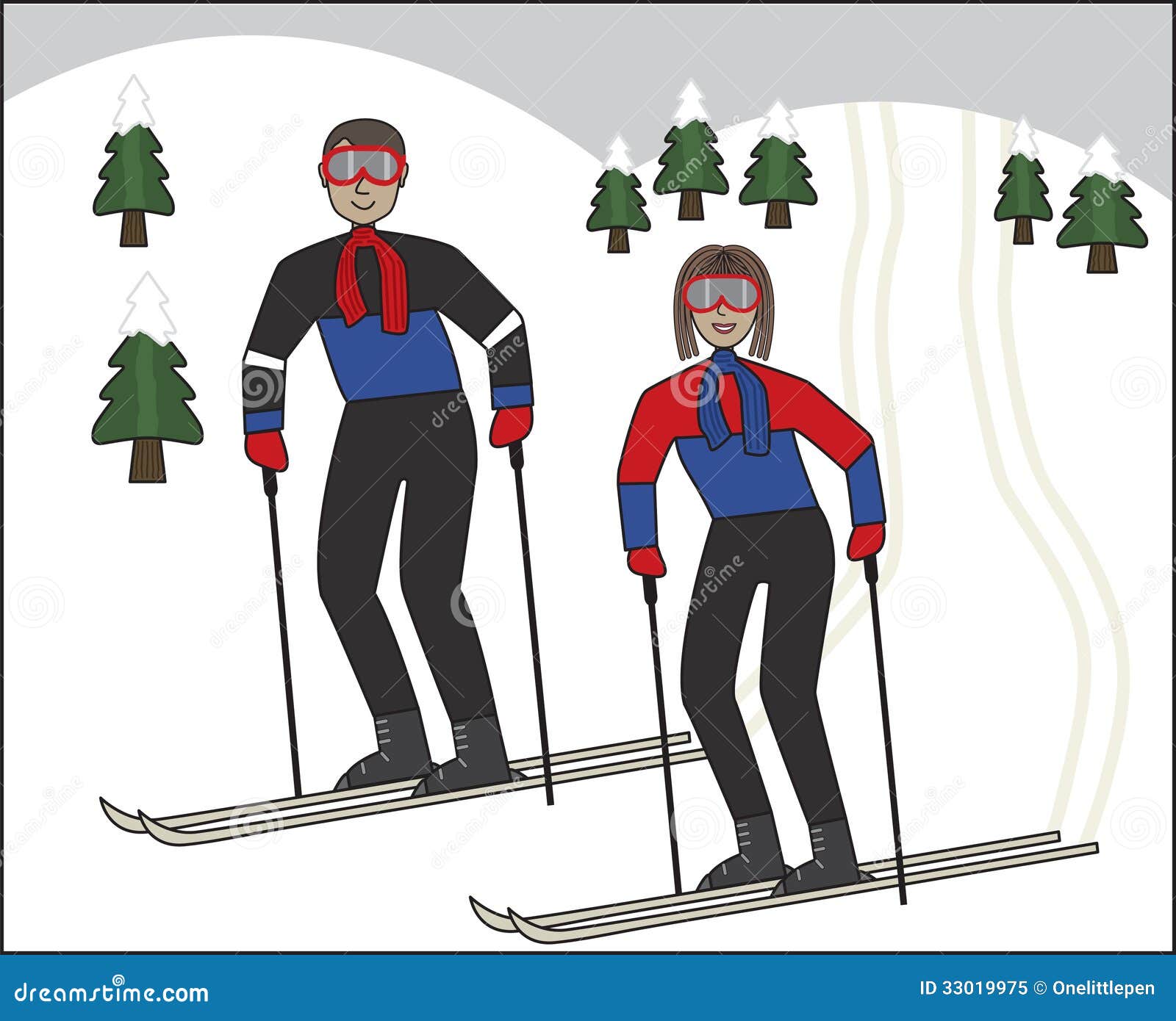 Snow Ski Cartoon | CartoonDealer.com #33019975