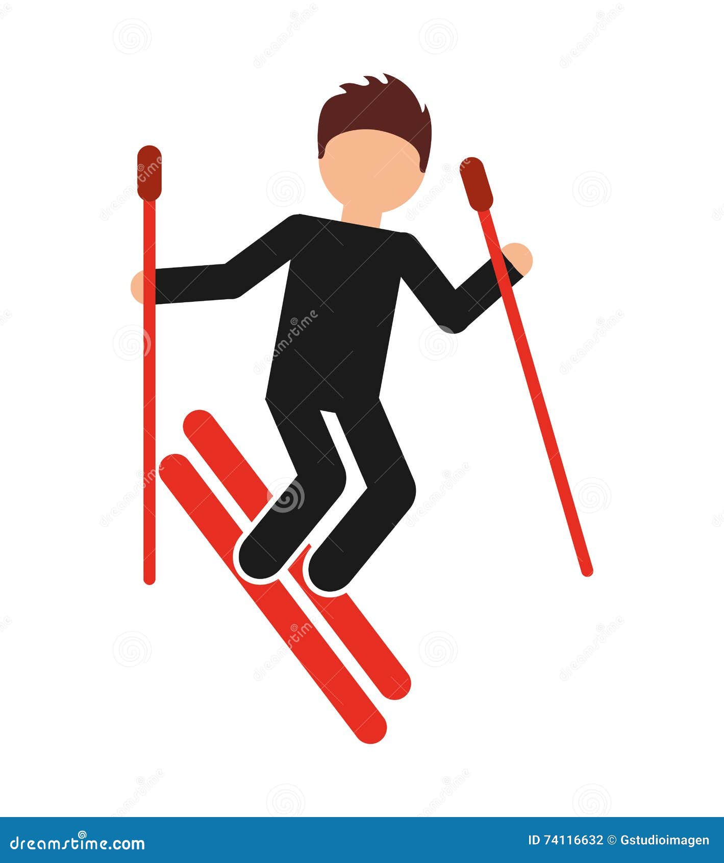 Snow Ski Isolated Icon Design Stock Photo - Image of isolated ...