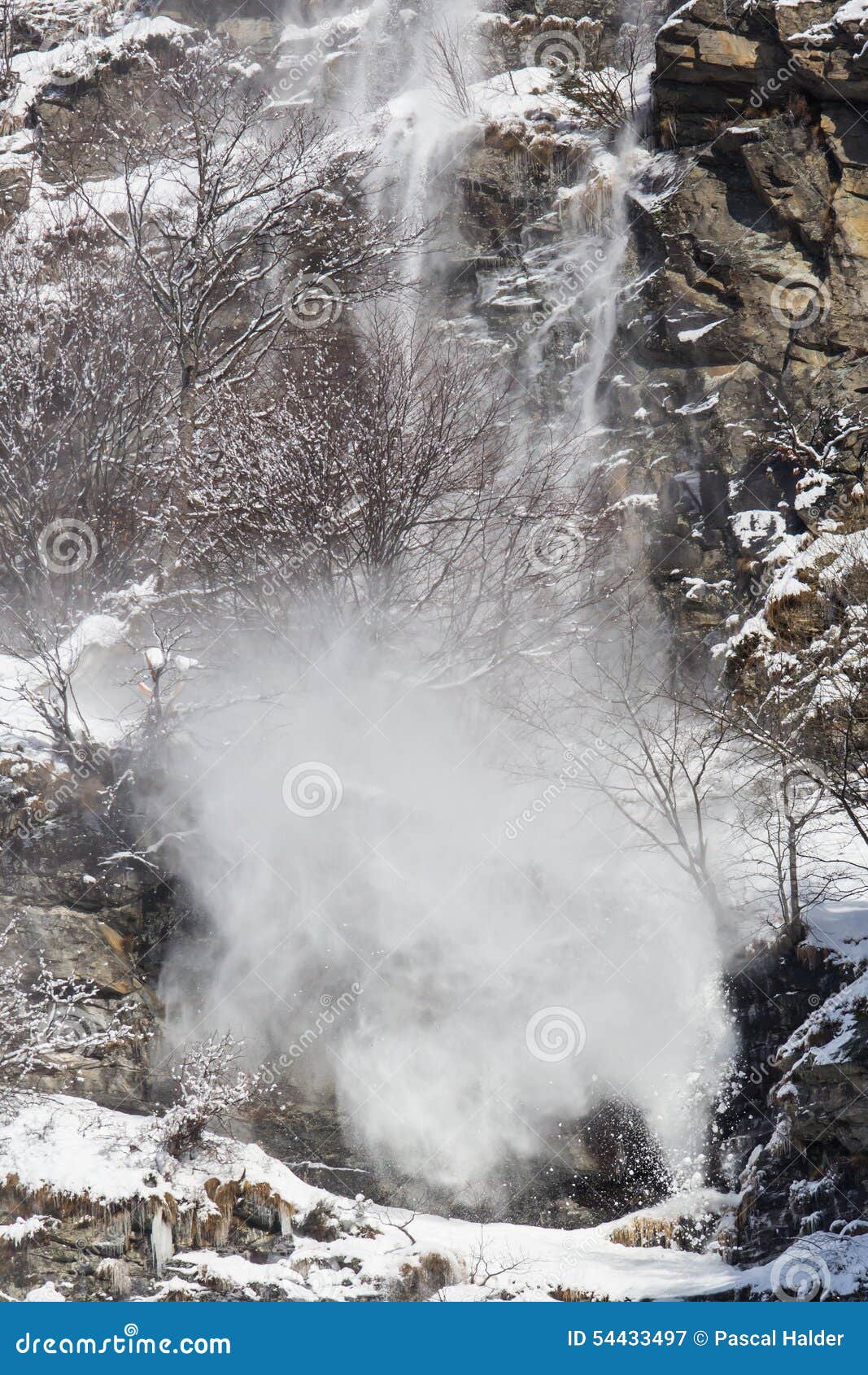 Snow slide stock image. Image of rock, outdoor, tourist - 54433497