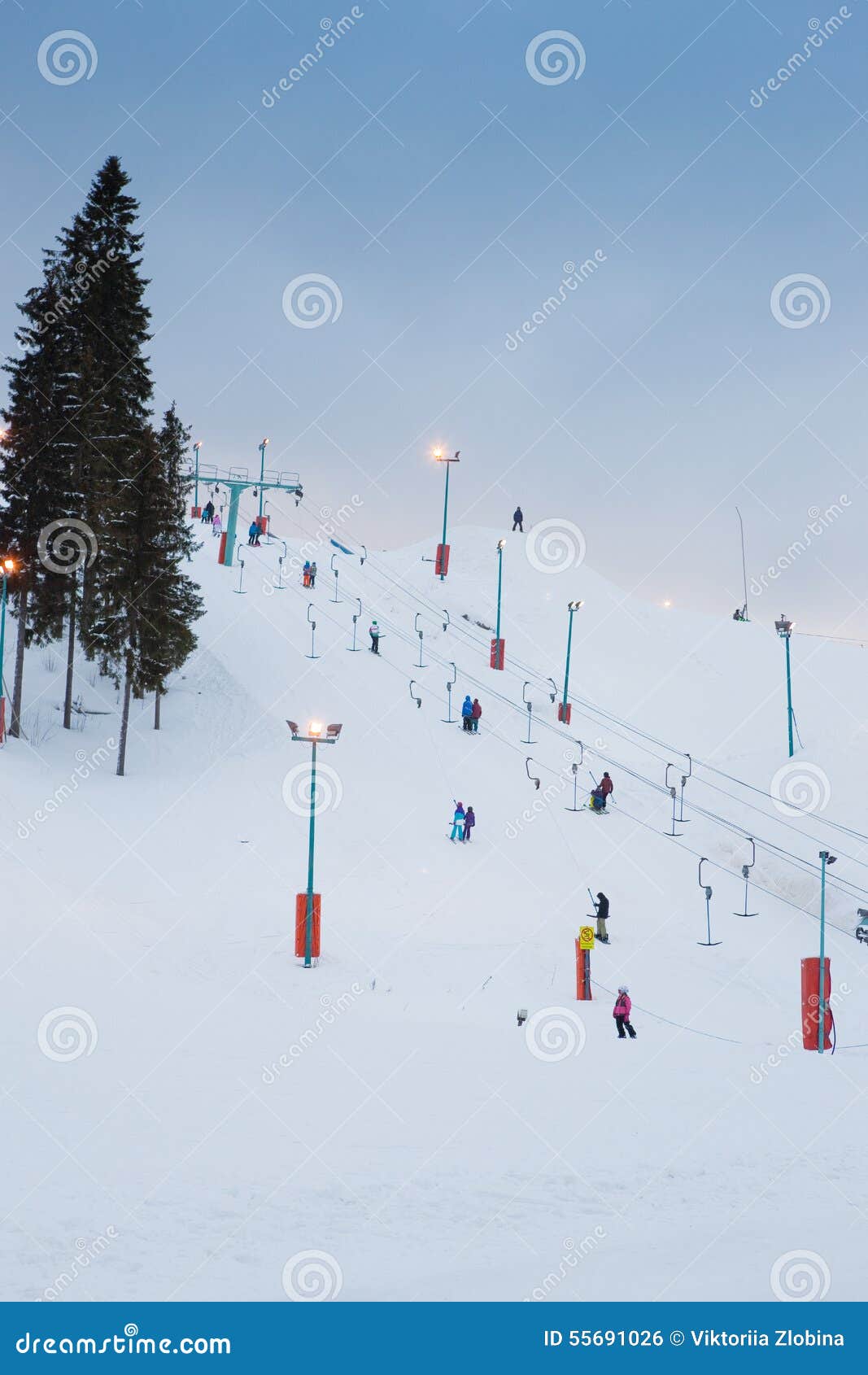 Snow slide stock photo. Image of downhill, people, descent - 55691026