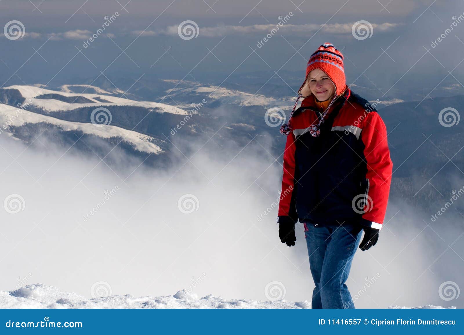 Snow smile stock image. Image of season, people, snow - 11416557
