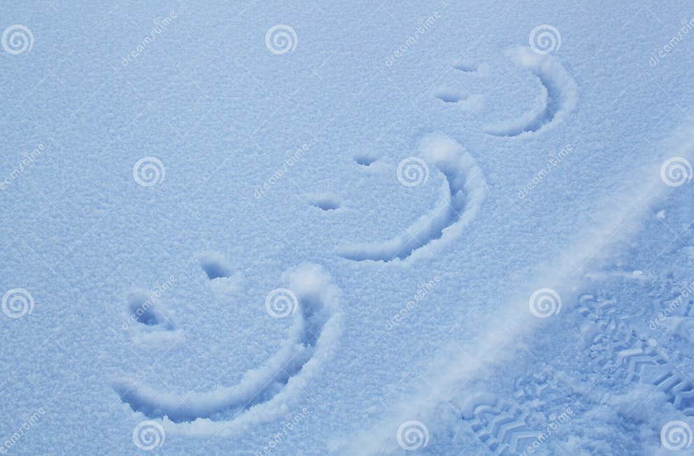Snow Smile Faces stock photo. Image of mouths, nature - 100481870
