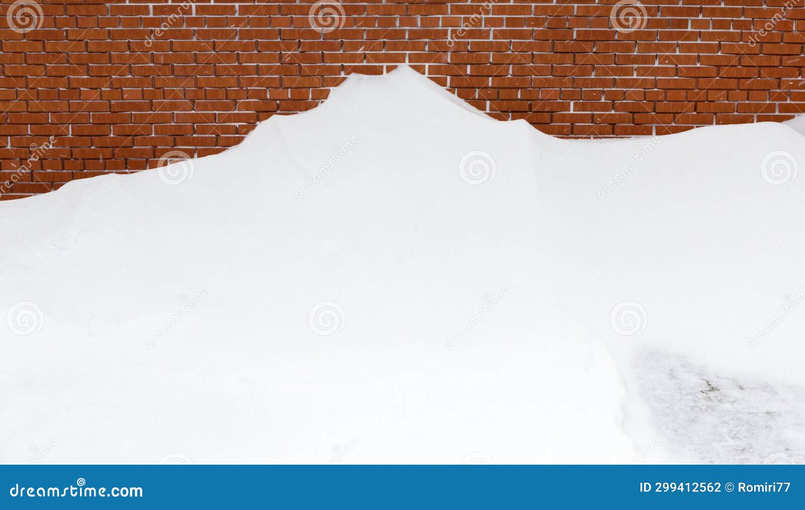 Snow snowdrift a wall stock photo. Image of snowbound - 299412562