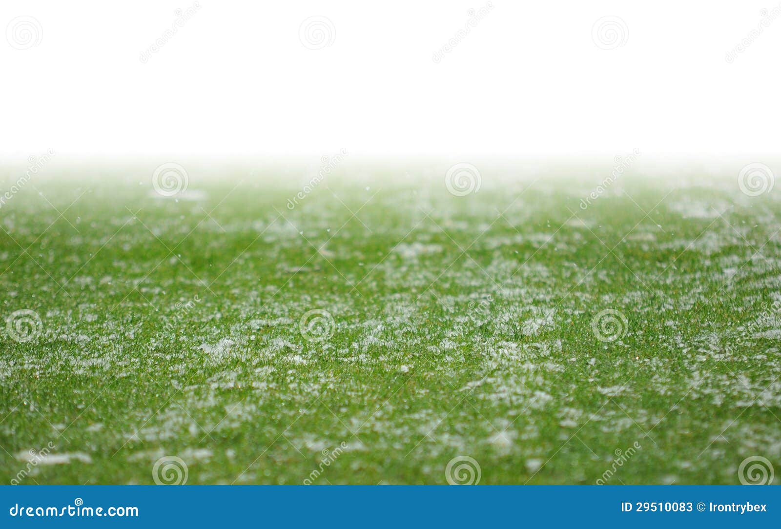 Snow on soccer pitch stock image. Image of meadow, gradient - 29510083