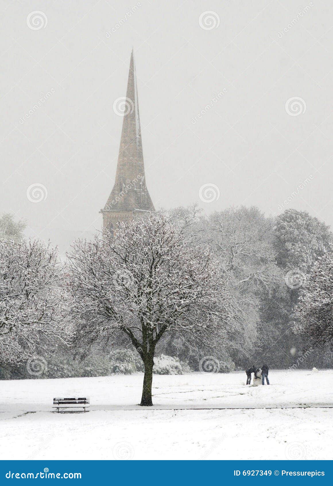 Snow & Spire stock image. Image of snowing, covered - 6927349