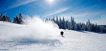 Snow splash stock photo. Image of season, fast, trick - 13161646