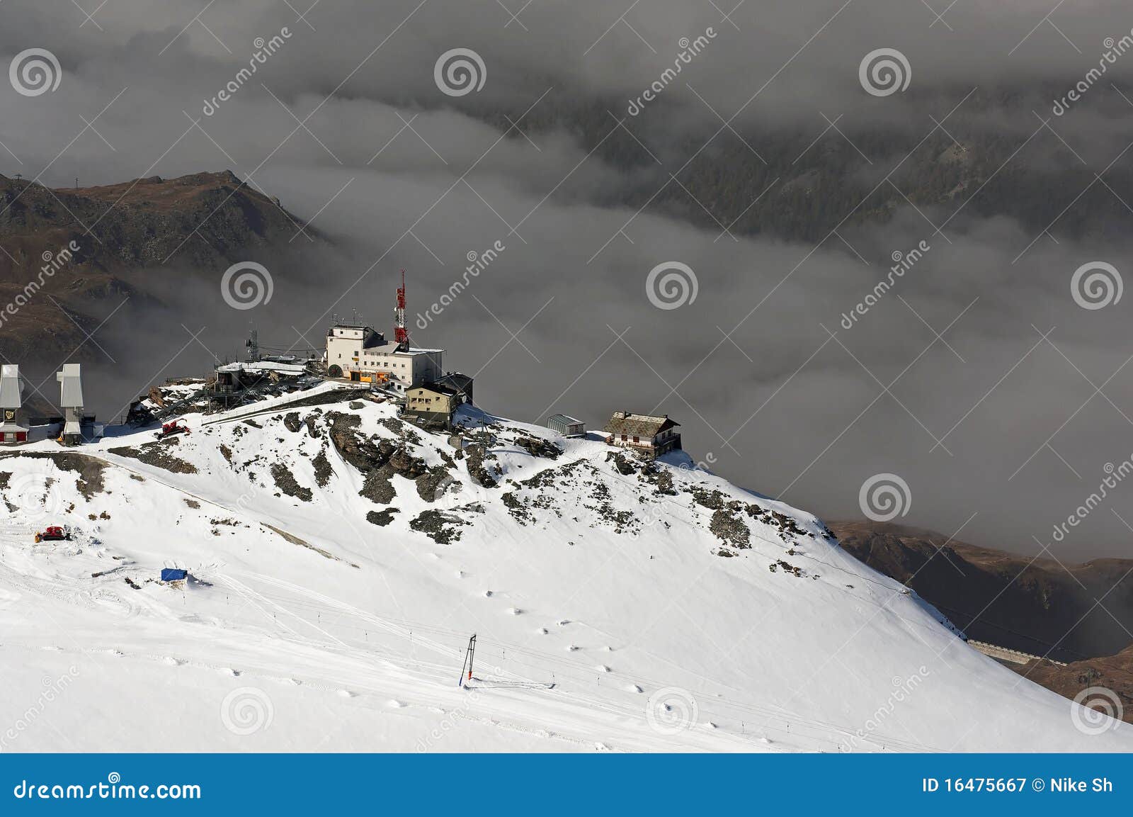 Snow station stock image. Image of house, peak, panorama - 16475667