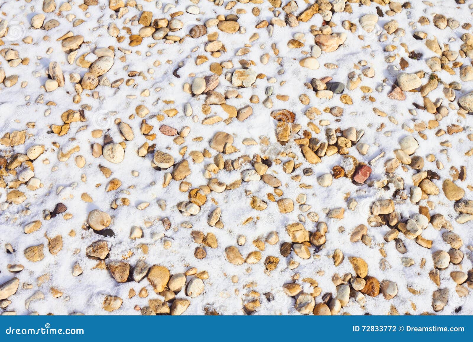Snow and Stones Abstract Winter Texture Background Stock Photo - Image ...
