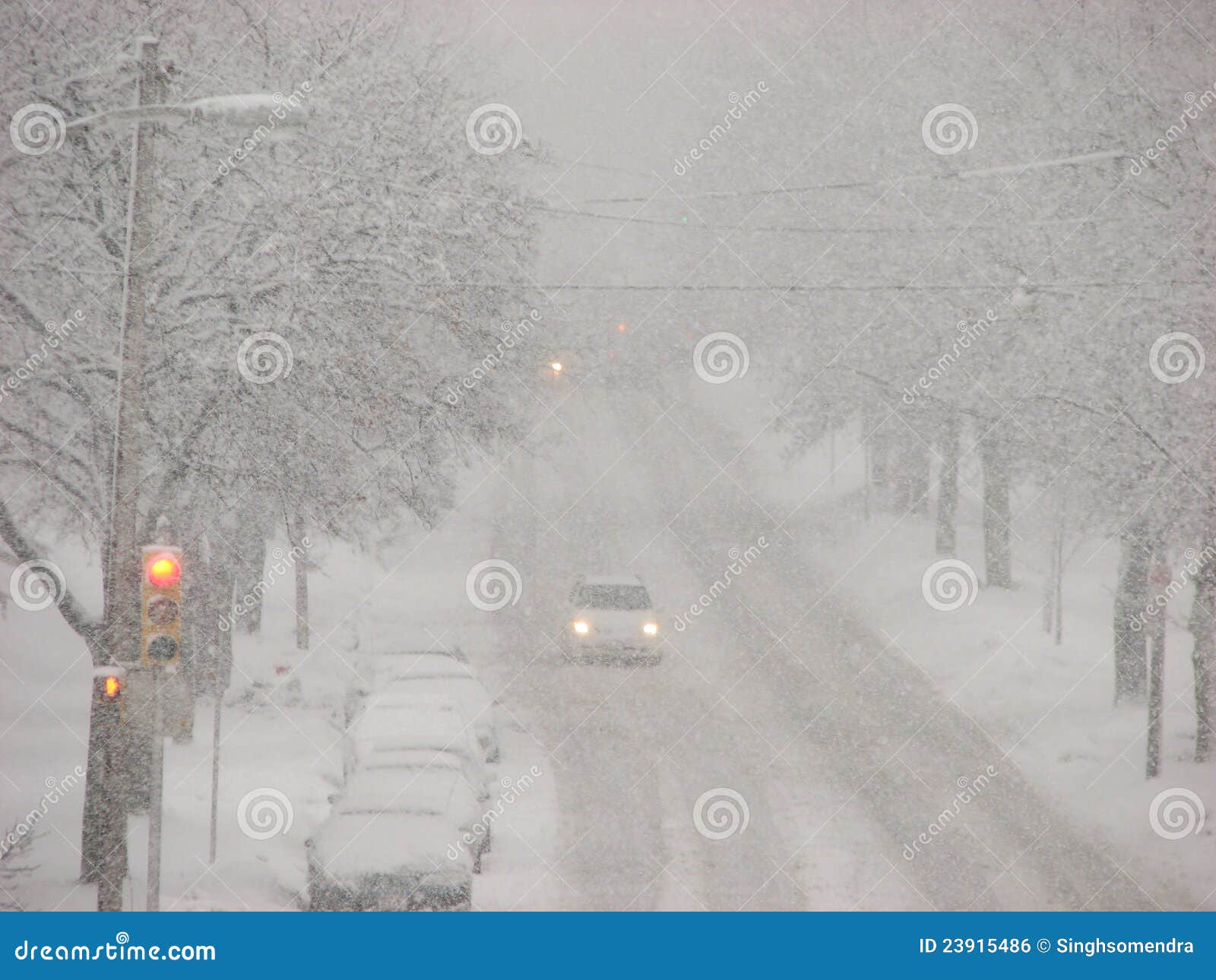 Snow Storm in Milwaukee, Wisconsin Stock Photo - Image of traffic ...