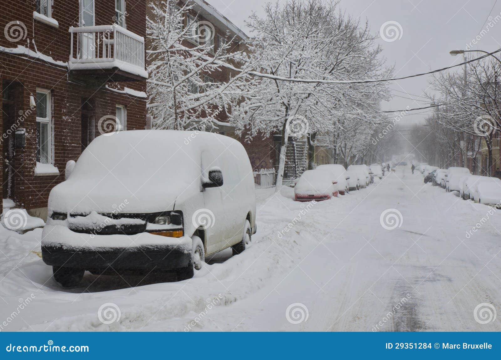 Snow storm in Montreal stock photo. Image of cold, flakes - 29351284