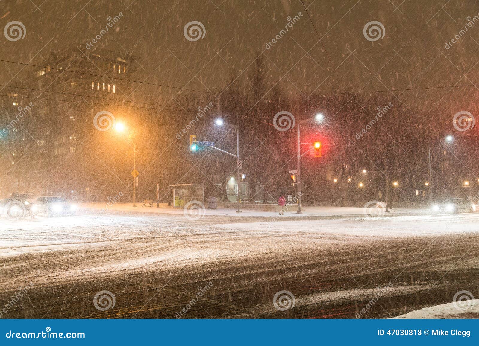 Snow Storm in Toronto stock photo. Image of storm, exterior - 47030818