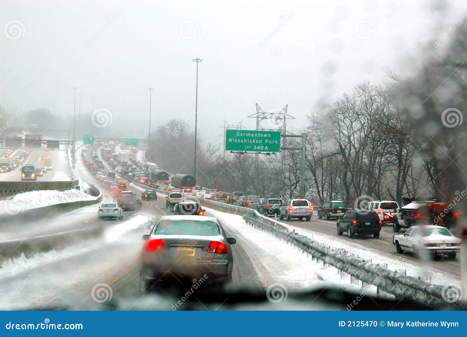Snow storm traffic stock photo. Image of highway, heavy - 2125470