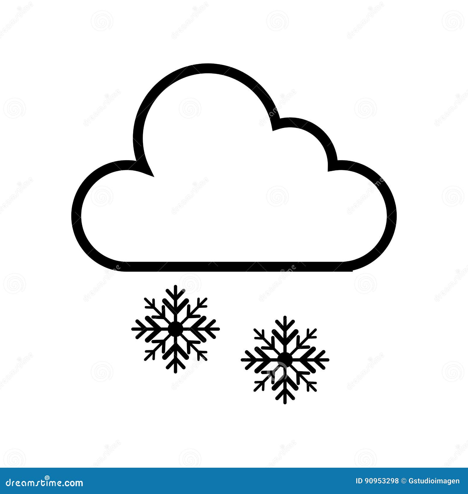Snow Storm Weather Isolated Icon Stock Vector - Illustration of snow ...