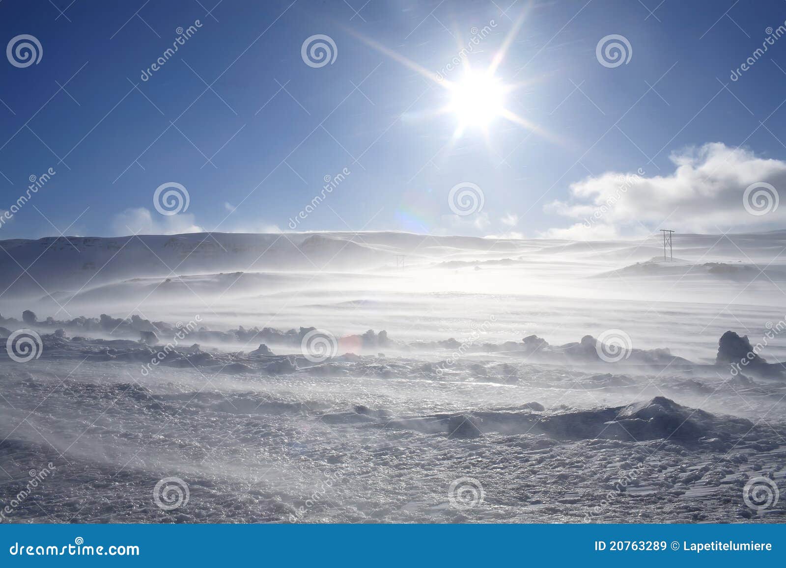 Snow strom with sun stock image. Image of winter, nature - 20763289