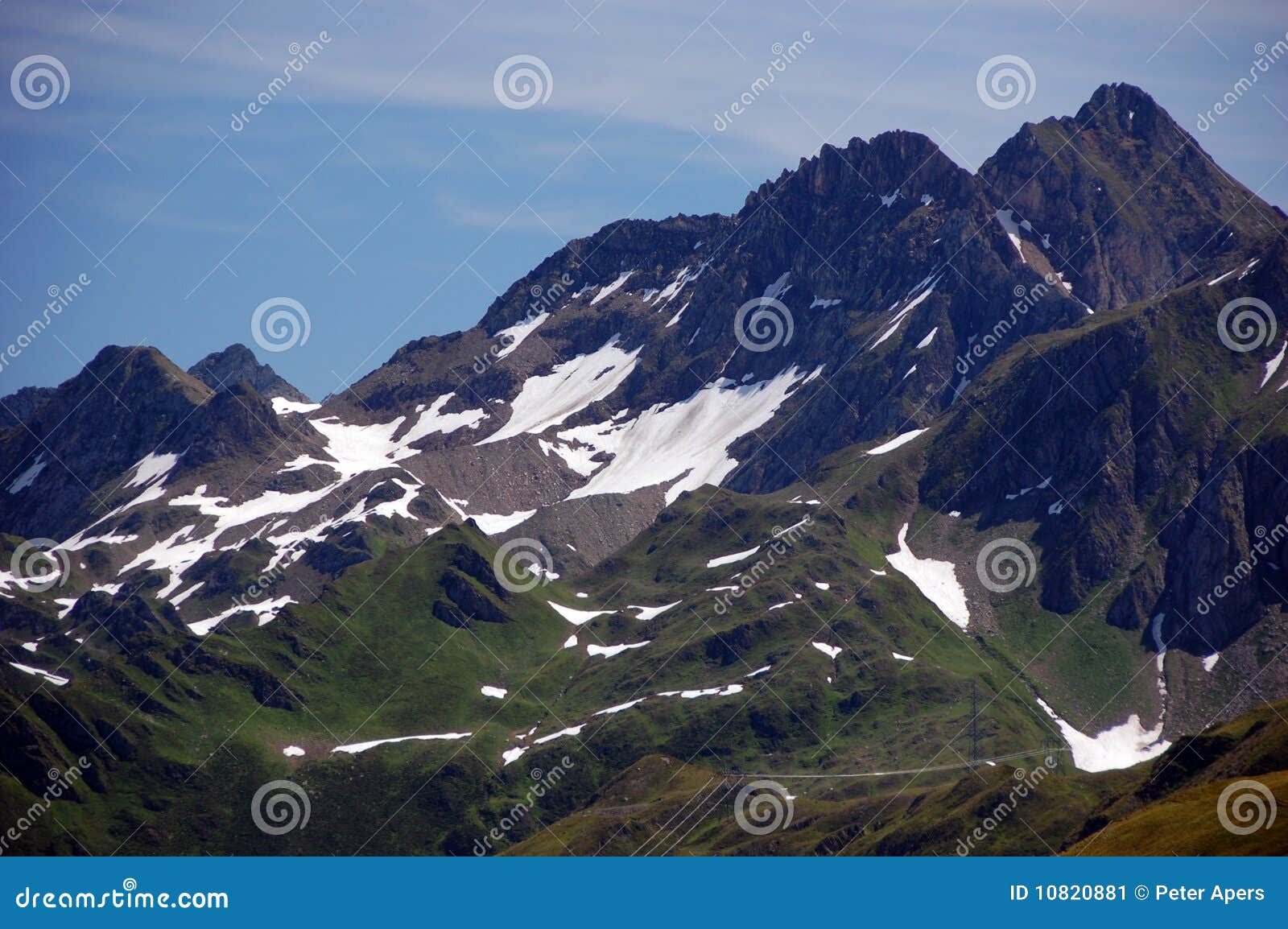 Snow in summer stock image. Image of slopes, rocky, snow - 10820881