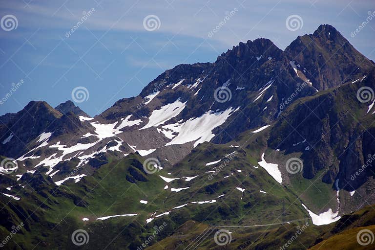 Snow in summer stock image. Image of slopes, rocky, snow - 10820881