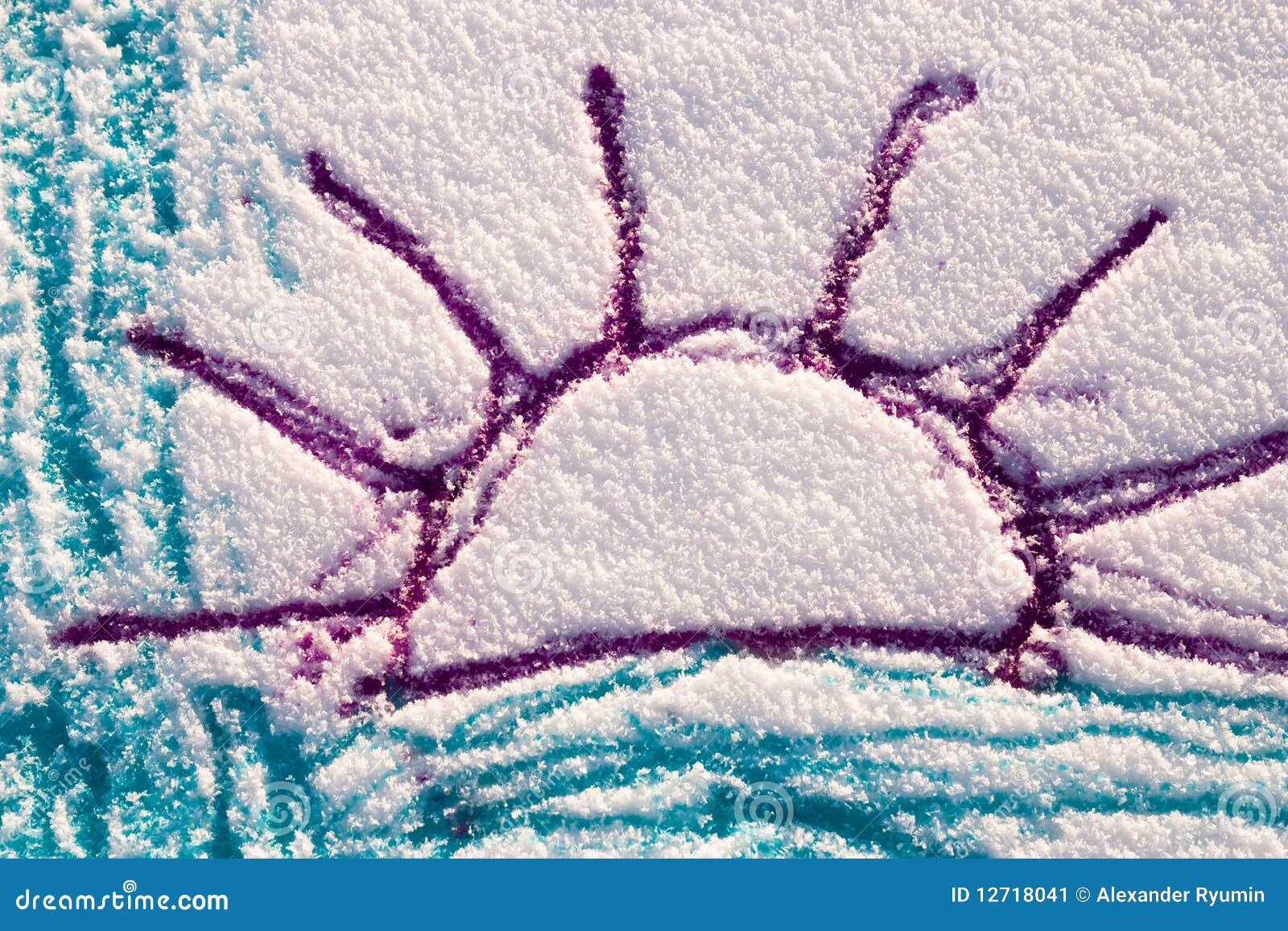 Snow sun stock illustration. Illustration of loving, happiness - 12718041