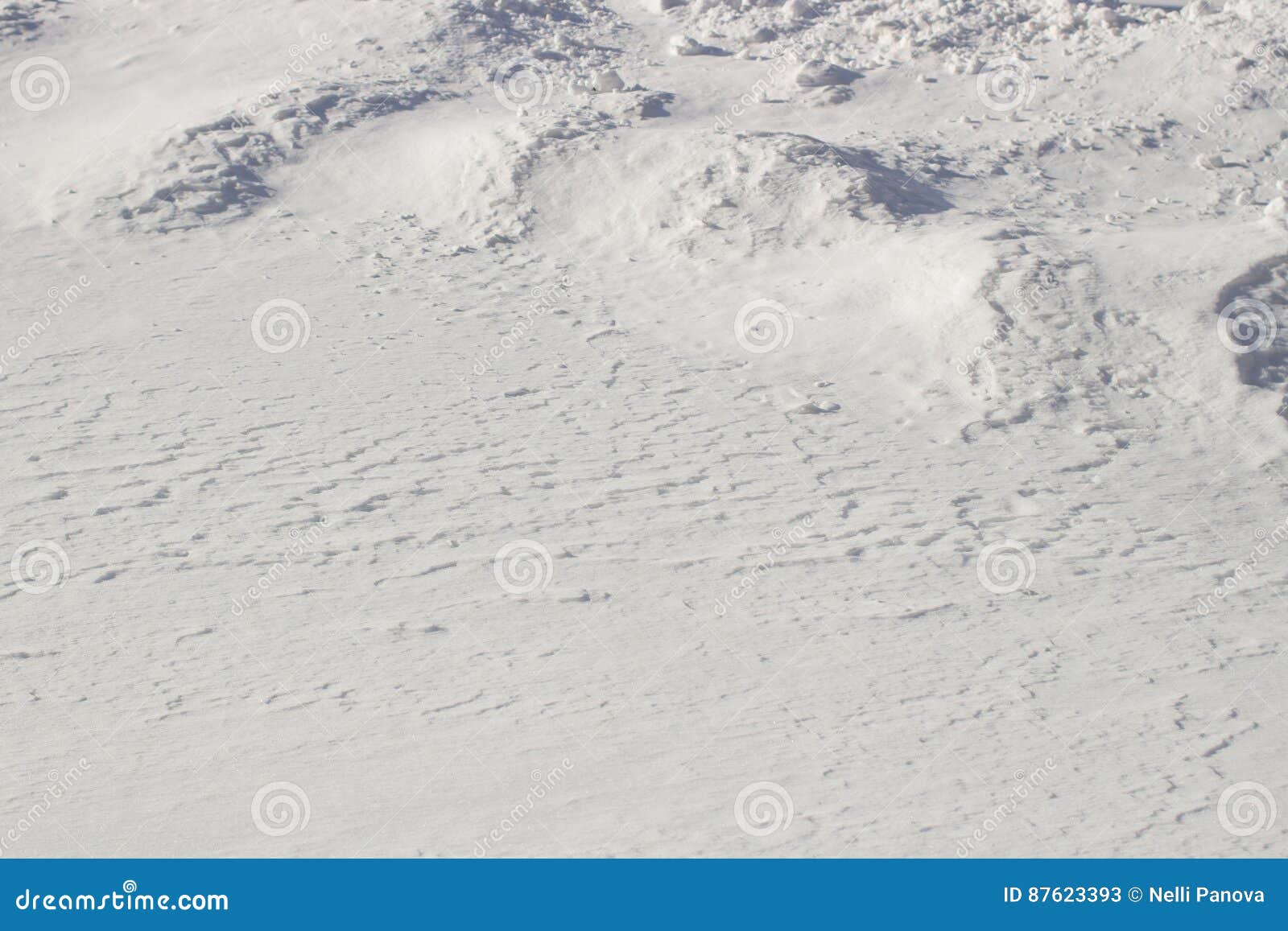 Snow Surface Close Up Macro, Winter Background, Shallow Depth of Field ...