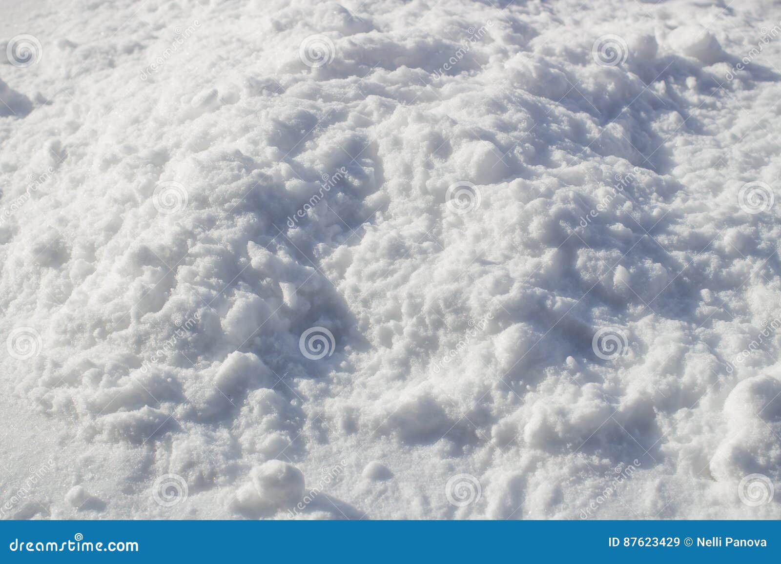 Snow Surface Close Up Macro, Winter Background, Shallow Depth of Field ...
