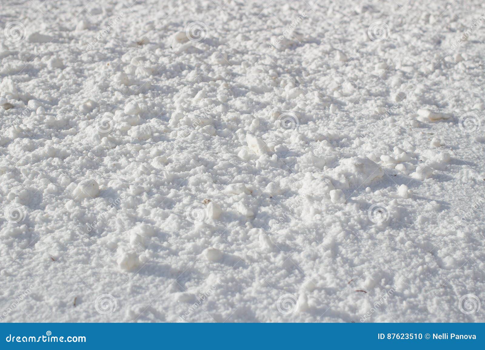 Snow Surface Close Up Macro, Winter Background, Shallow Depth of Field ...