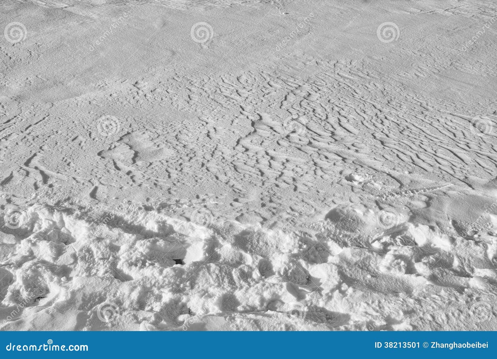 Snow Surface and Footprints Stock Image - Image of frigid, lines: 38213501