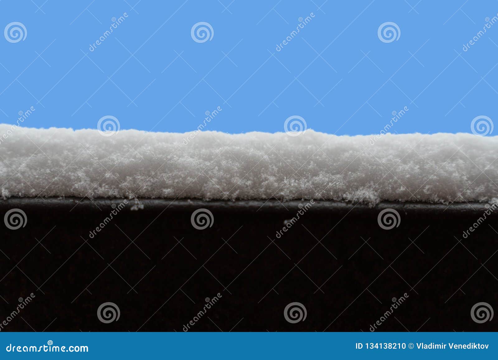 Snow on the Surface of the Metal Structure Stock Photo - Image of ...