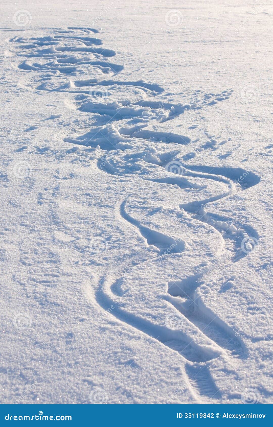 Snow Surface with Wavy Tracks Stock Photo - Image of smooth, seasonal ...