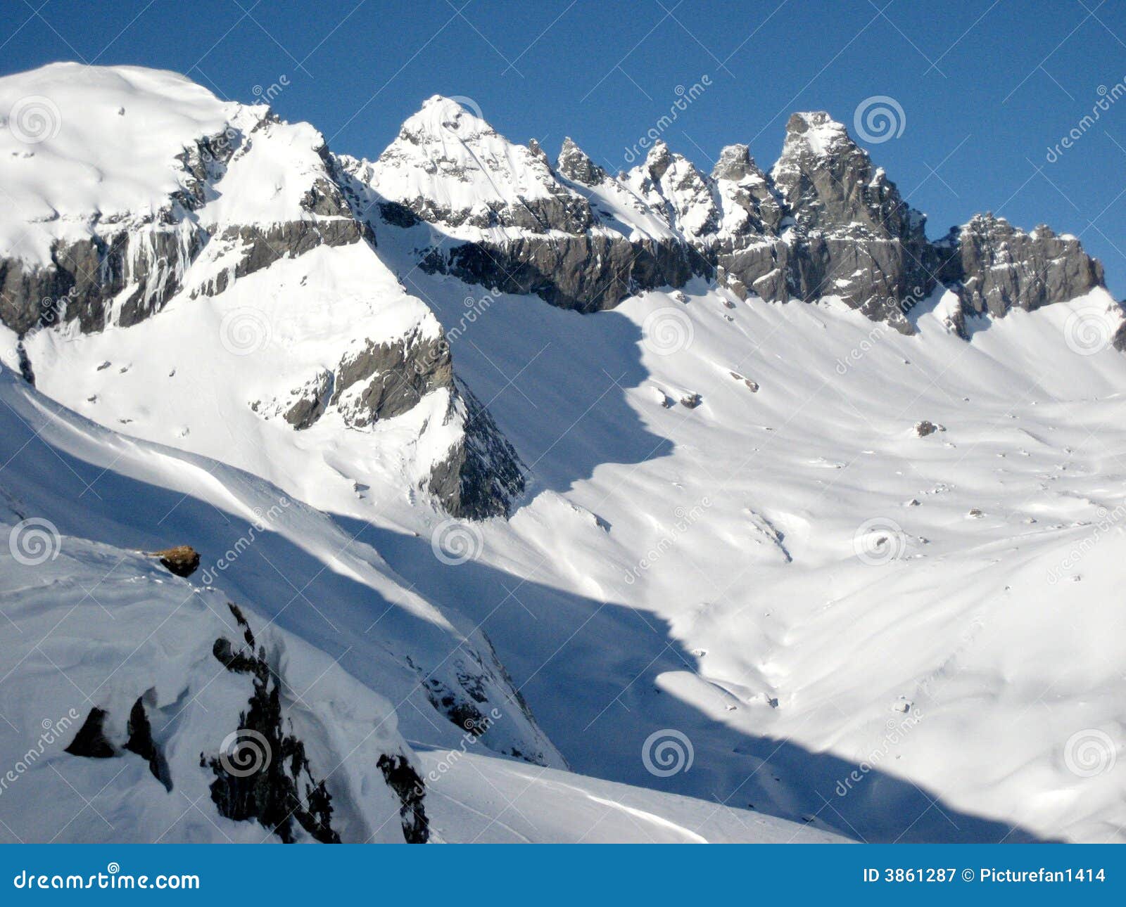 Snow on the Swiss Mountains Stock Image - Image of cold, outdoor: 3861287