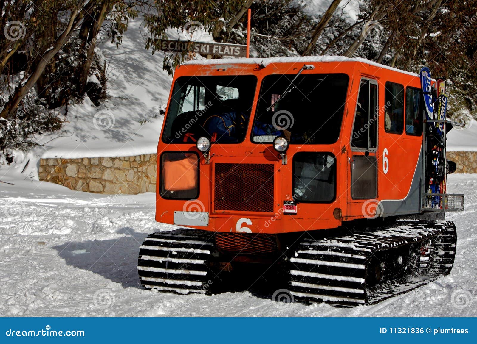 Snow taxi in the snow stock photo. Image of scene, lane - 11321836